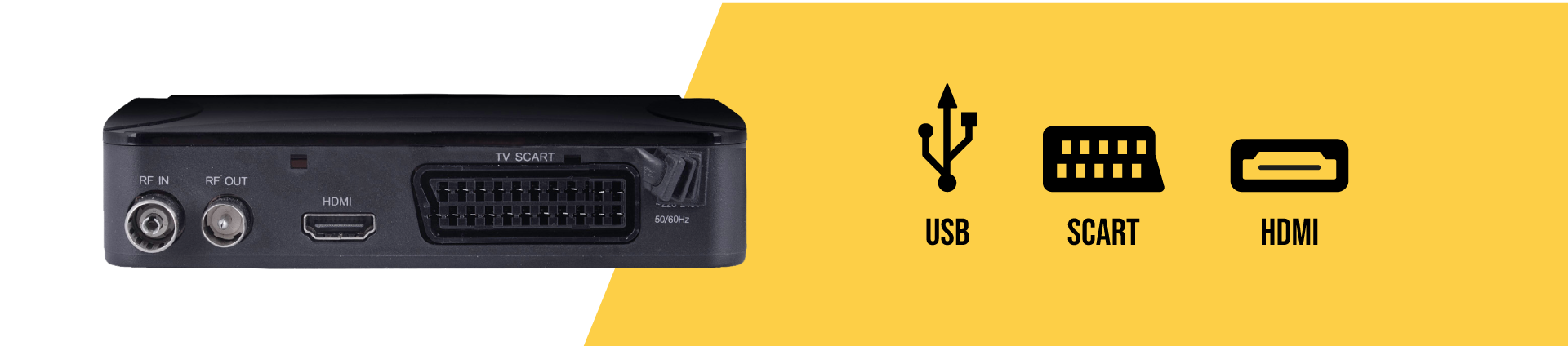 Decoder Digitale Terrestre HD DVB-T2 HEVC H.265 10 bit Trevi HE 3368 T2