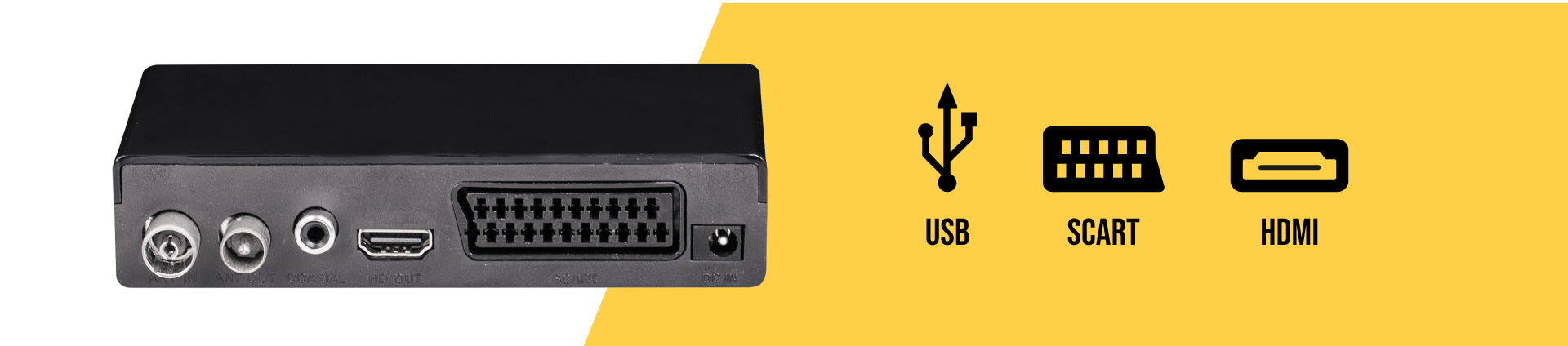 Decoder Digitale Terrestre HD DVB-T2 HEVC H.265 10 bit Trevi HE 3375 TS