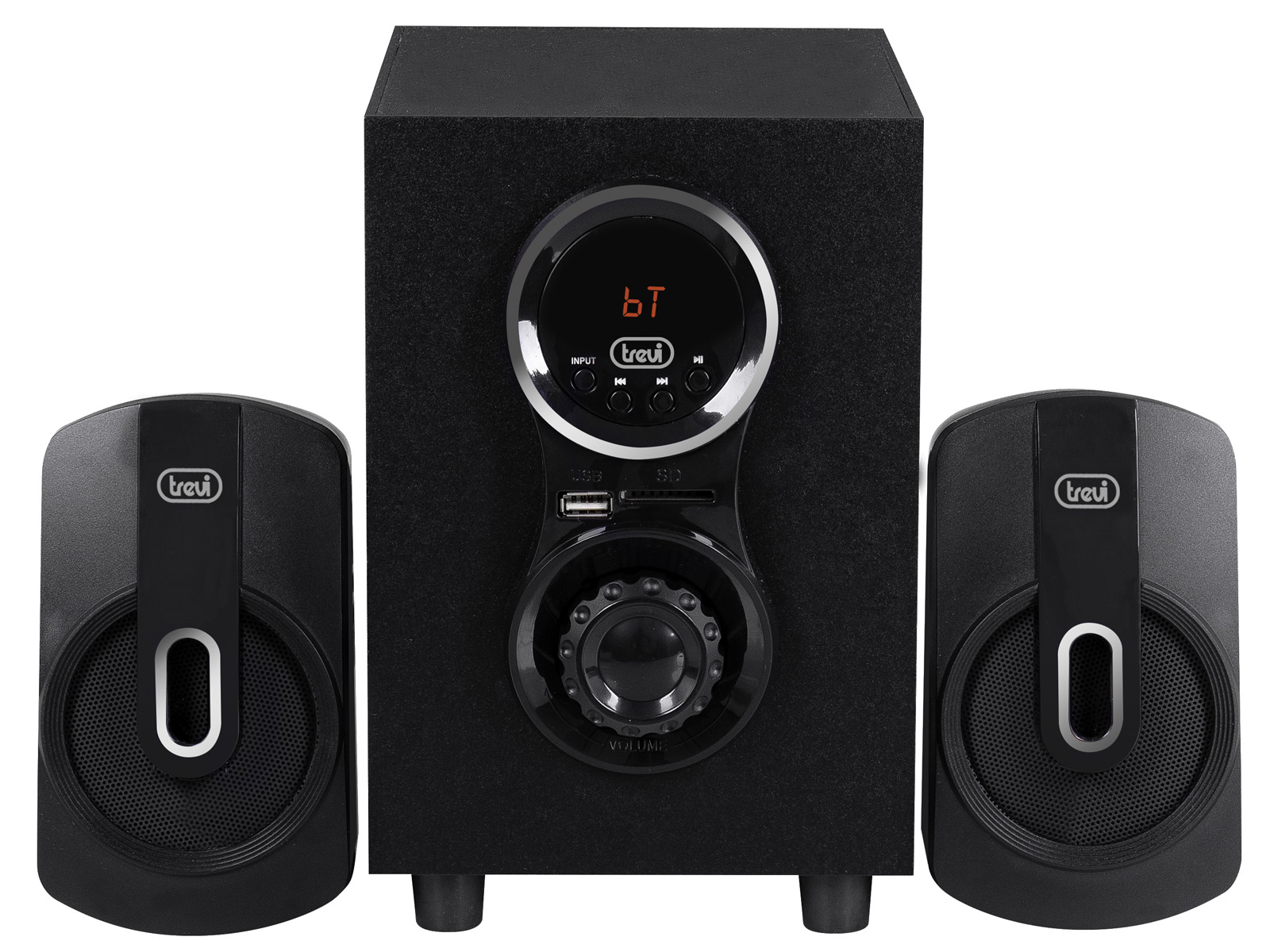 Set di Altoparlanti Wireless 30W con Subwoofer USB SD RCA Trevi AVX 615 BT