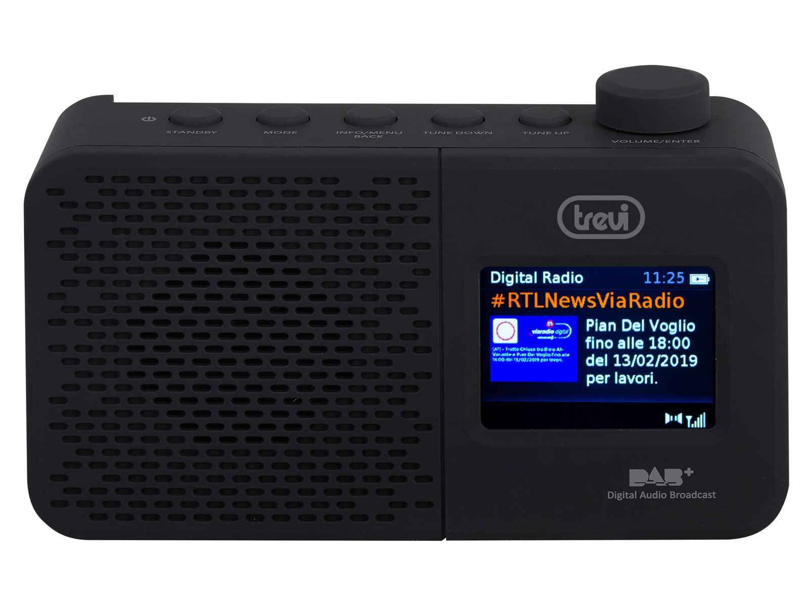 Radio Digitale Portatile DAB DAB+ FM RDS Display LCD 2.4" Trevi DAB 795 R