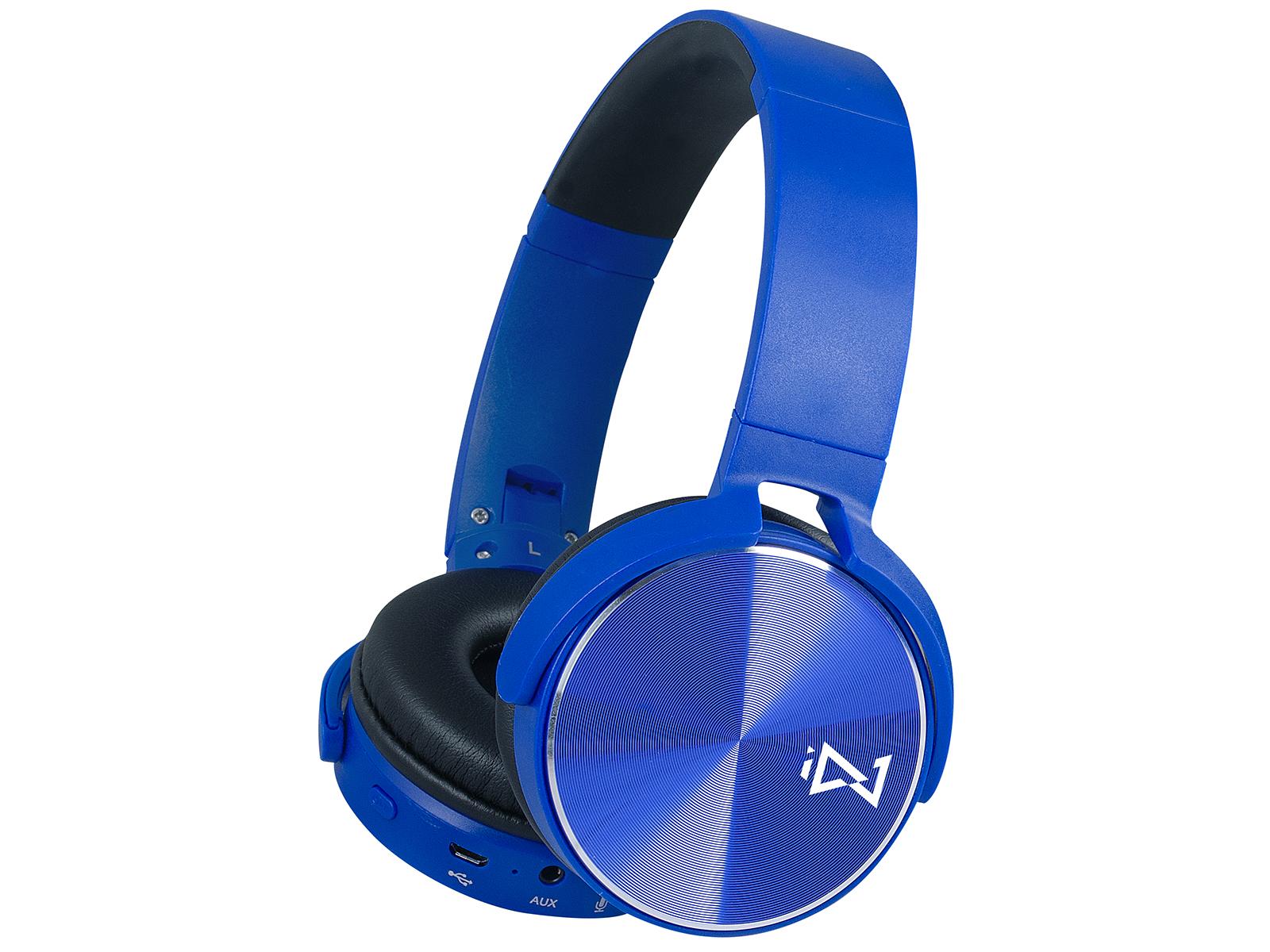 Cuffia DJ Digital Stereo Wireless Microfono AUX-IN Trevi DJ 12E50 BT Blu