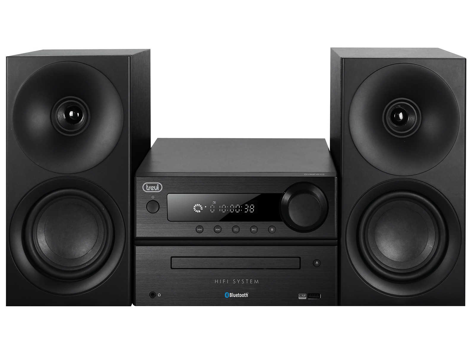 Sistema HiFi CD MP3 USB Bluetooth TREVI HCX 1080 BT Nero