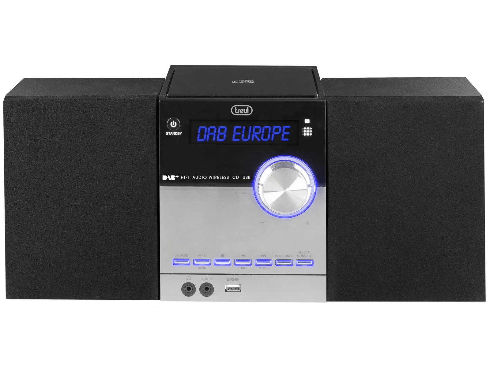 Stereo Hi-Fi DAB+ 30W Wireless USB AUX-IN CD Trevi HCX 10D8 DAB
